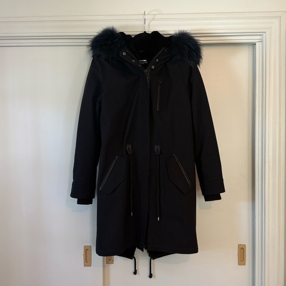 Mackage | Jackets & Coats | Mackage Renaw Navy And Black Fur Lined ...